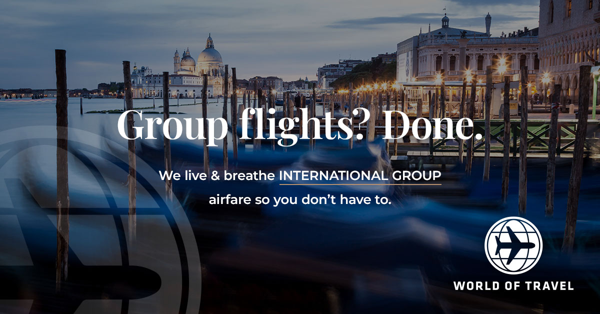 World Of Travel | International group airfare. World class service.